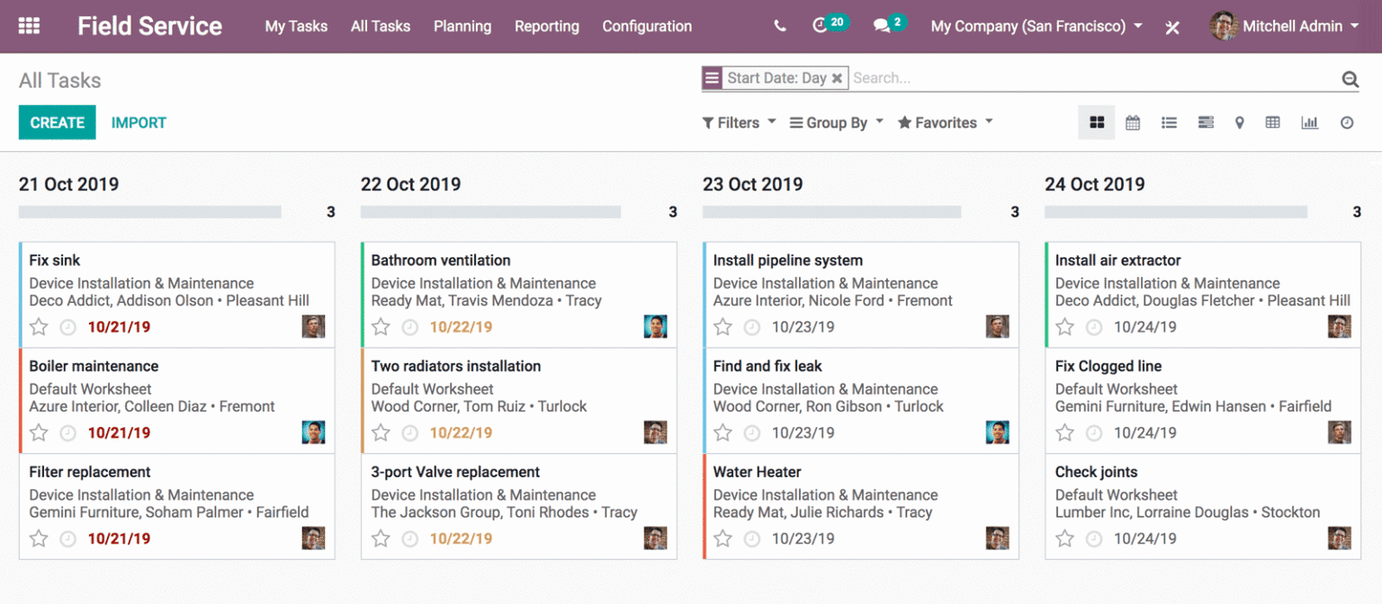 Odoo Open Source Field Service Management System For Sales